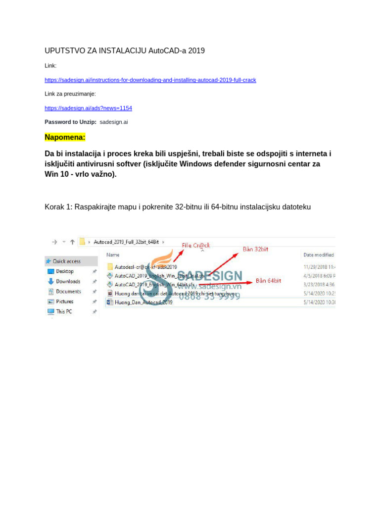Uputstvo Za Instalaciju Autocad 2019 | PDF