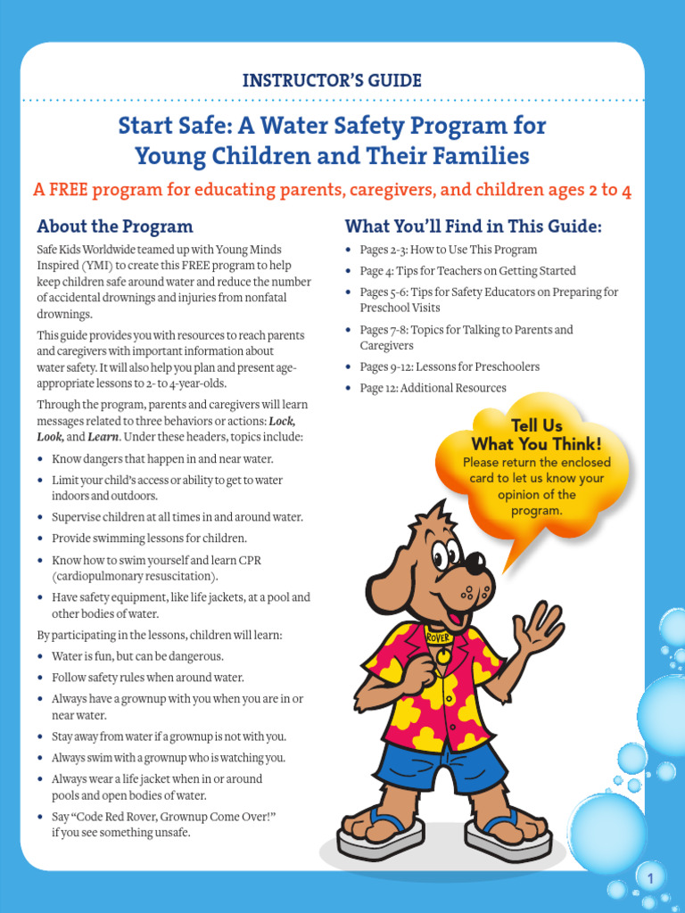 Start Safe Water Safety Proramme | PDF | Teachers | Cardiopulmonary ...