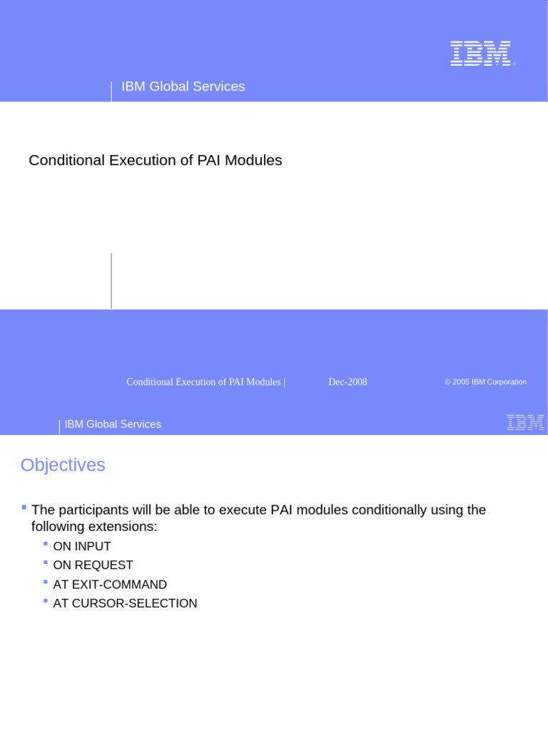 Chapter 11 - Conditional Execution of PAI Modules | PDF | Cursor (User Interface) | Software ...