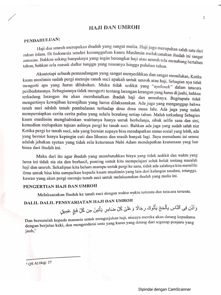 Makalah Haji Dan Umrah | PDF