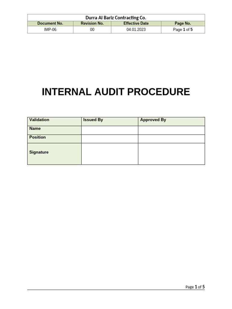Internal Audit | PDF | Auditor's Report | Audit