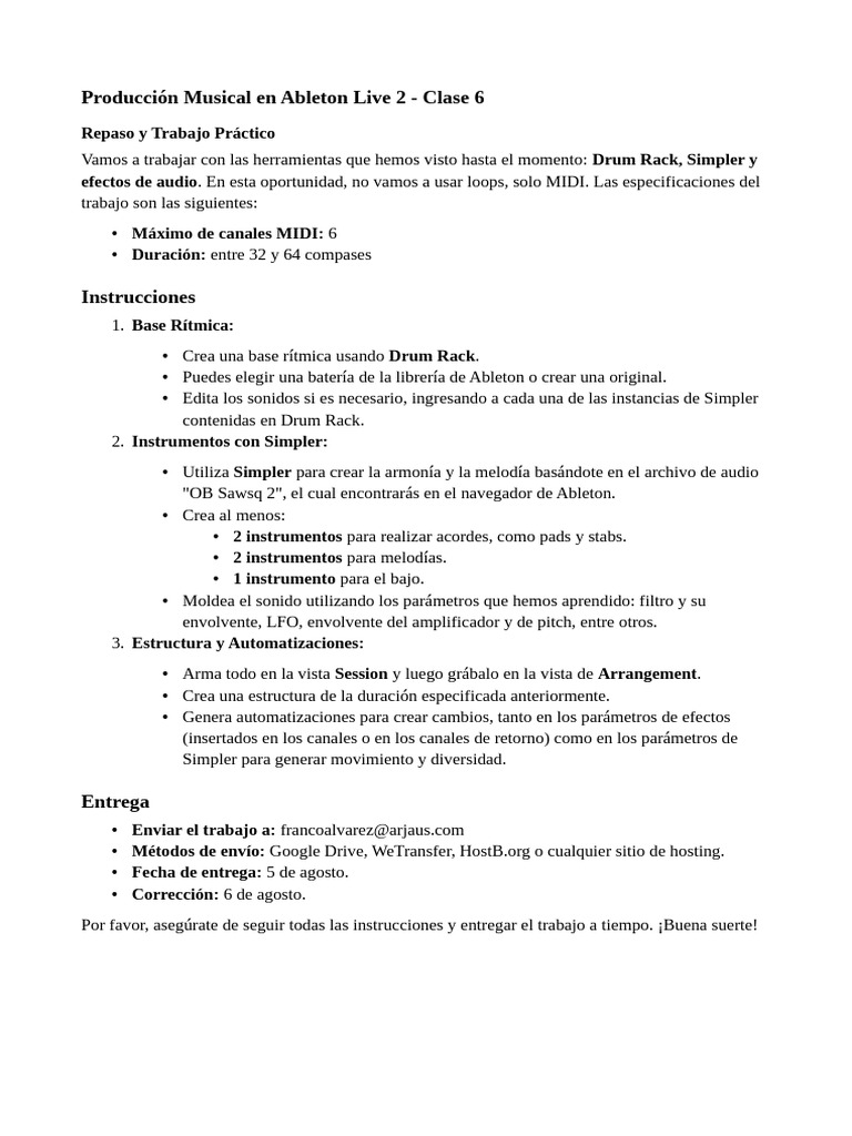 Clase 6 - Repaso TP y Consigna | PDF