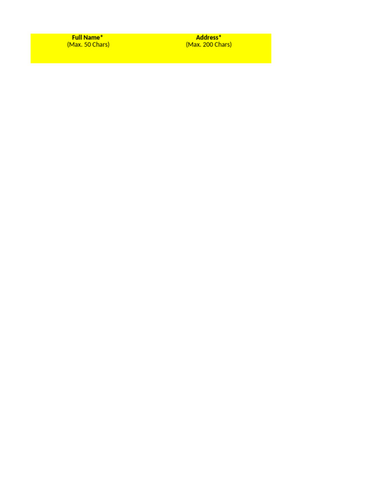 User Information Form Template | PDF