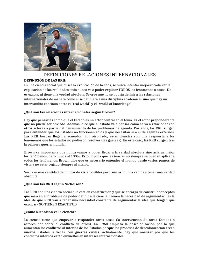 Resumen Intro | PDF | Estado (política) | Relaciones internacionales