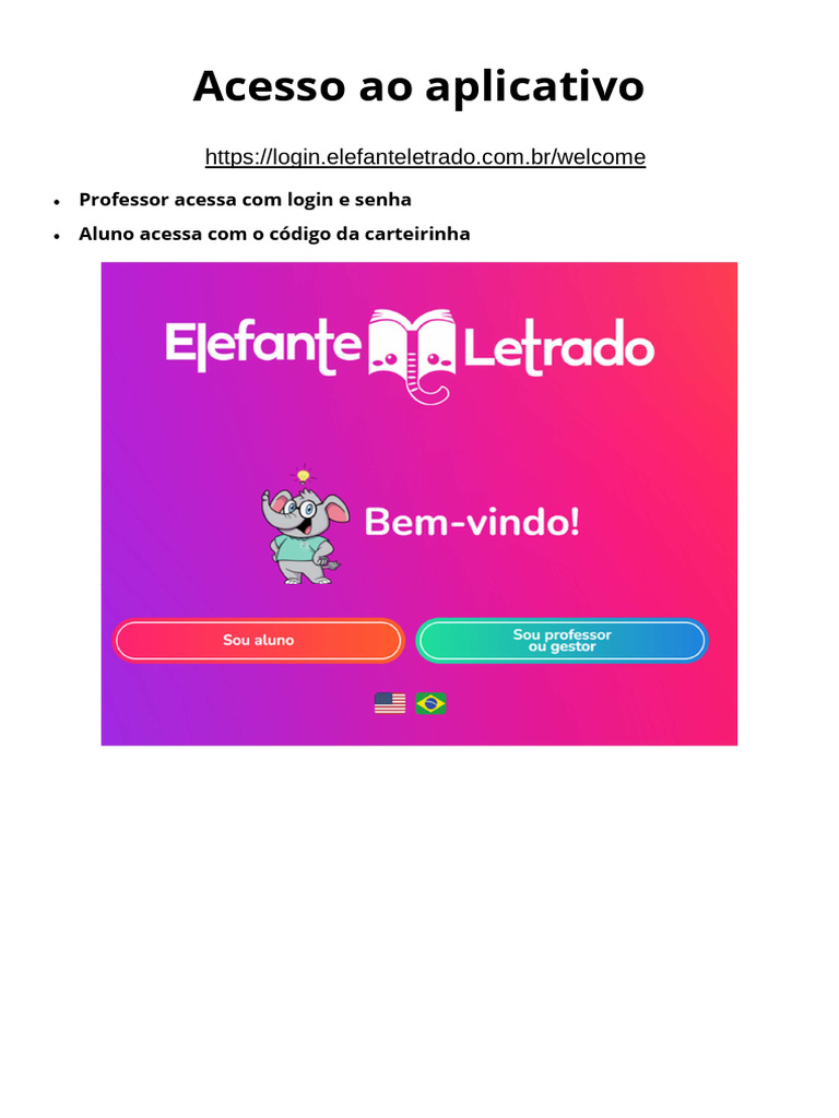 Aplicativo Elefante Letrado | PDF