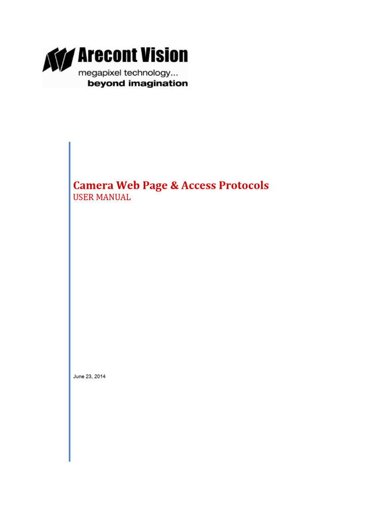 Camera Web Page & Access Protocols: User Manual | PDF | Exposure ...
