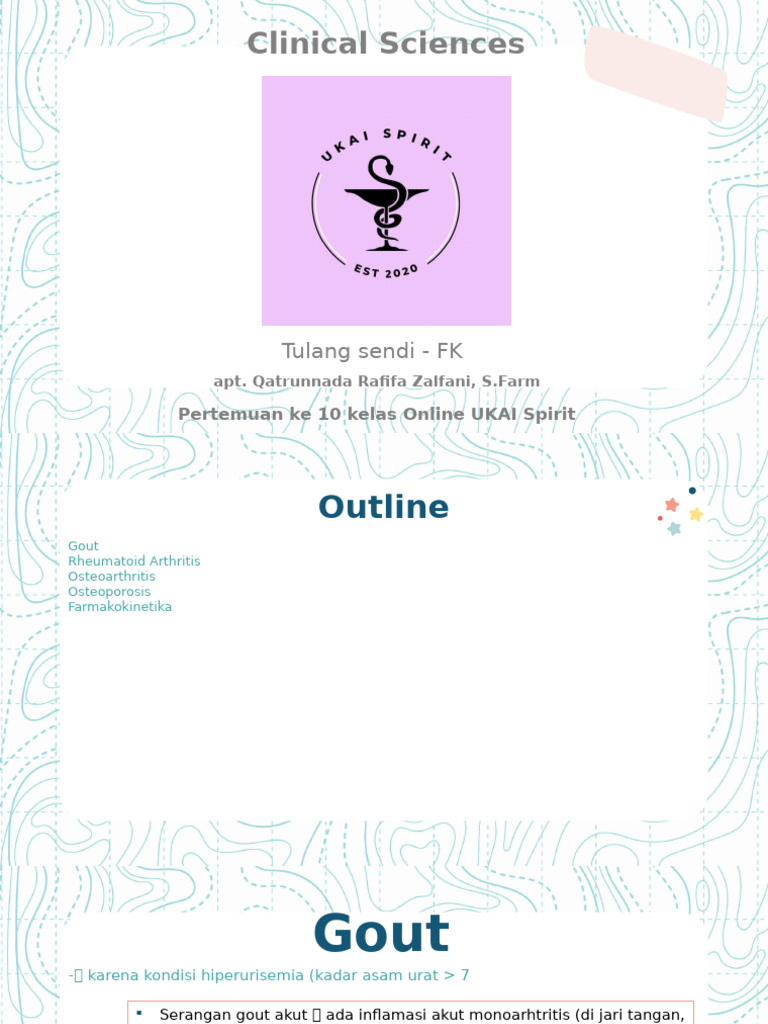 Materi TM 10 - Tulang, Sendi, Dan FK | PDF