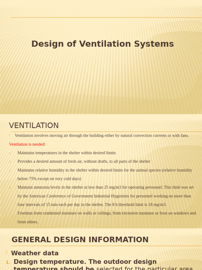 Design of Ventilation System | PDF | Humidity | Atmosphere Of Earth