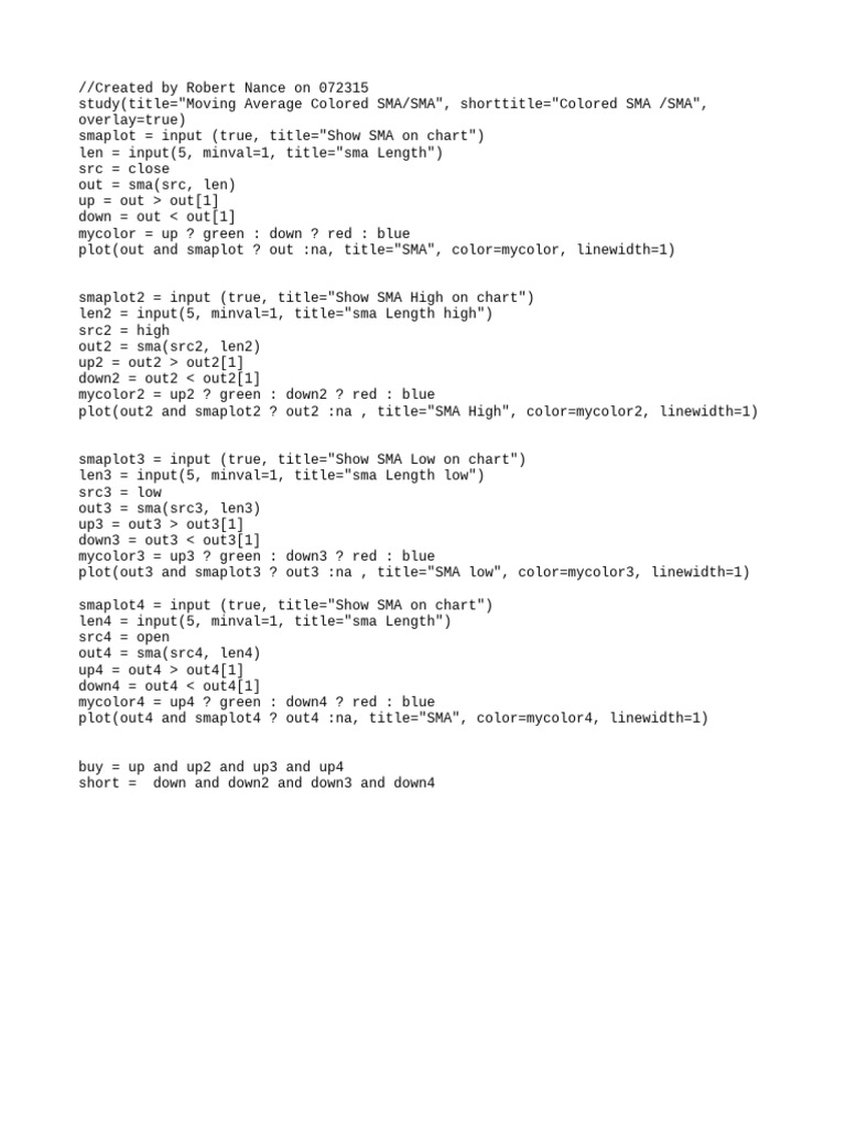 My SMA Strategy Base | PDF