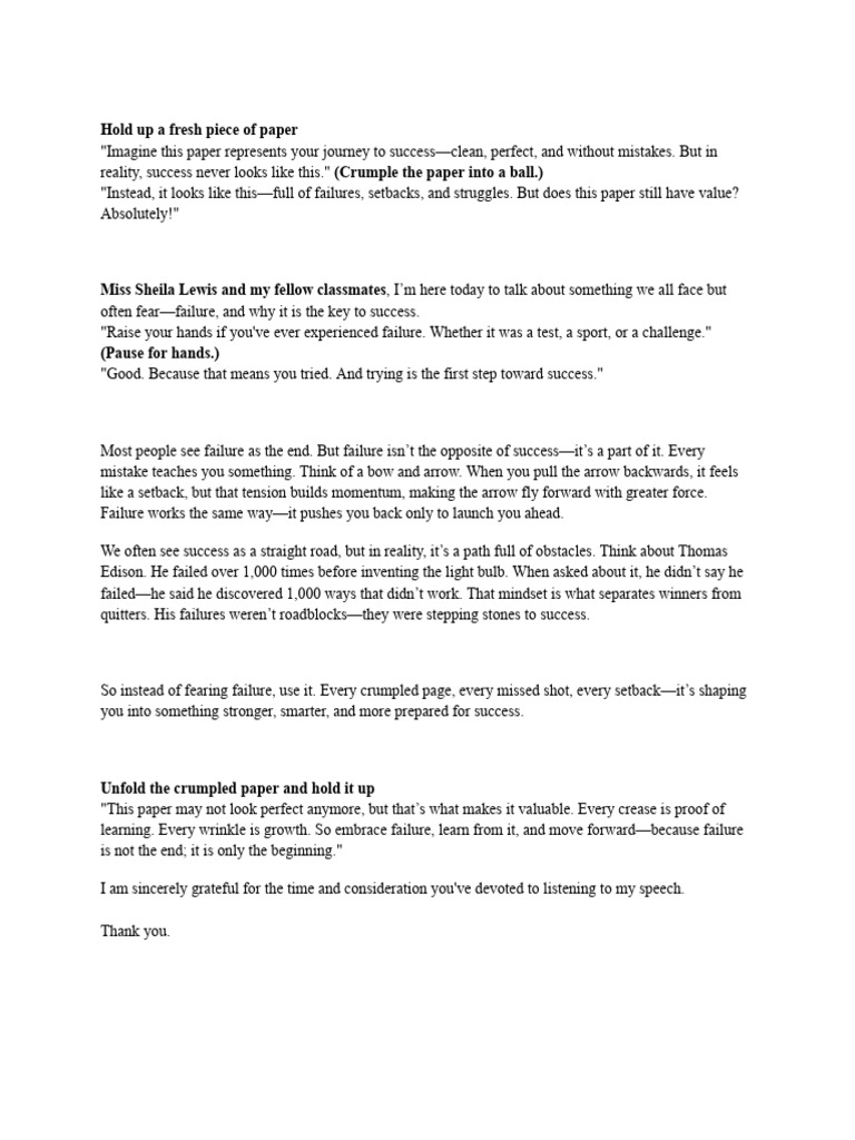 Speech English | PDF