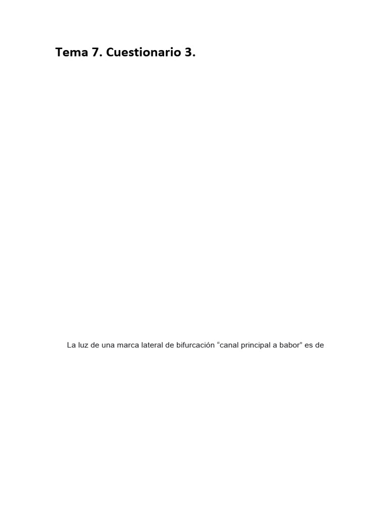 Tema 7. Cuestionario 3. | PDF