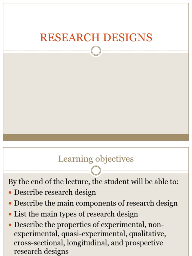 Research Designs 2024 | PDF | Methodology | Qualitative Research