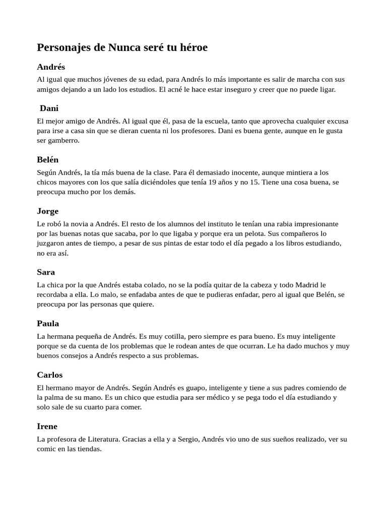 Nunca Sere Tu Heroe | PDF