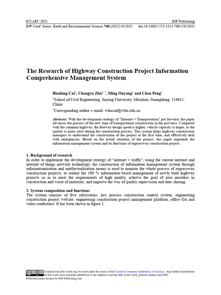Highway Construction Management System | PDF | Computer Network | Video