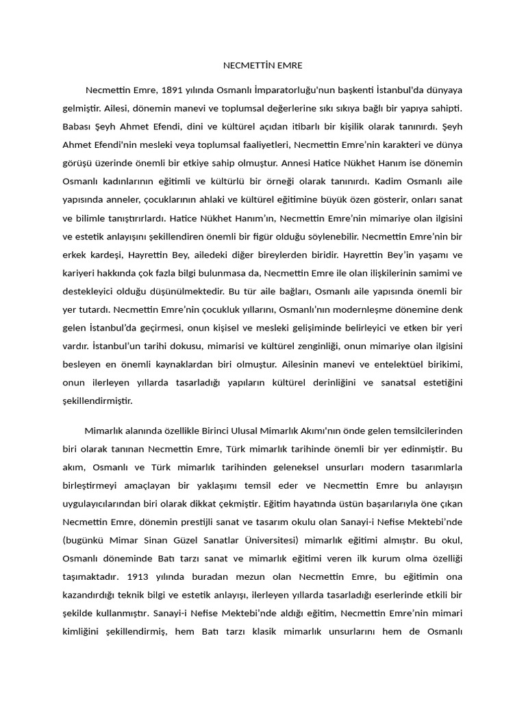 Necmetti̇n Emre | PDF