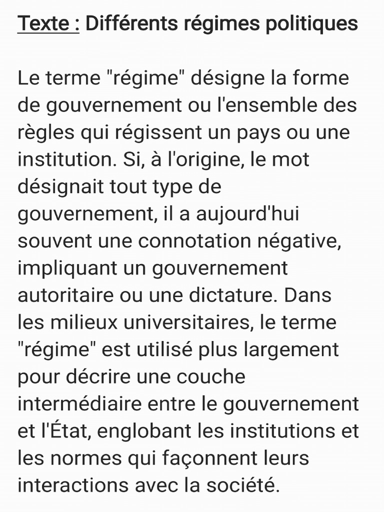Different Political Regimes | PDF