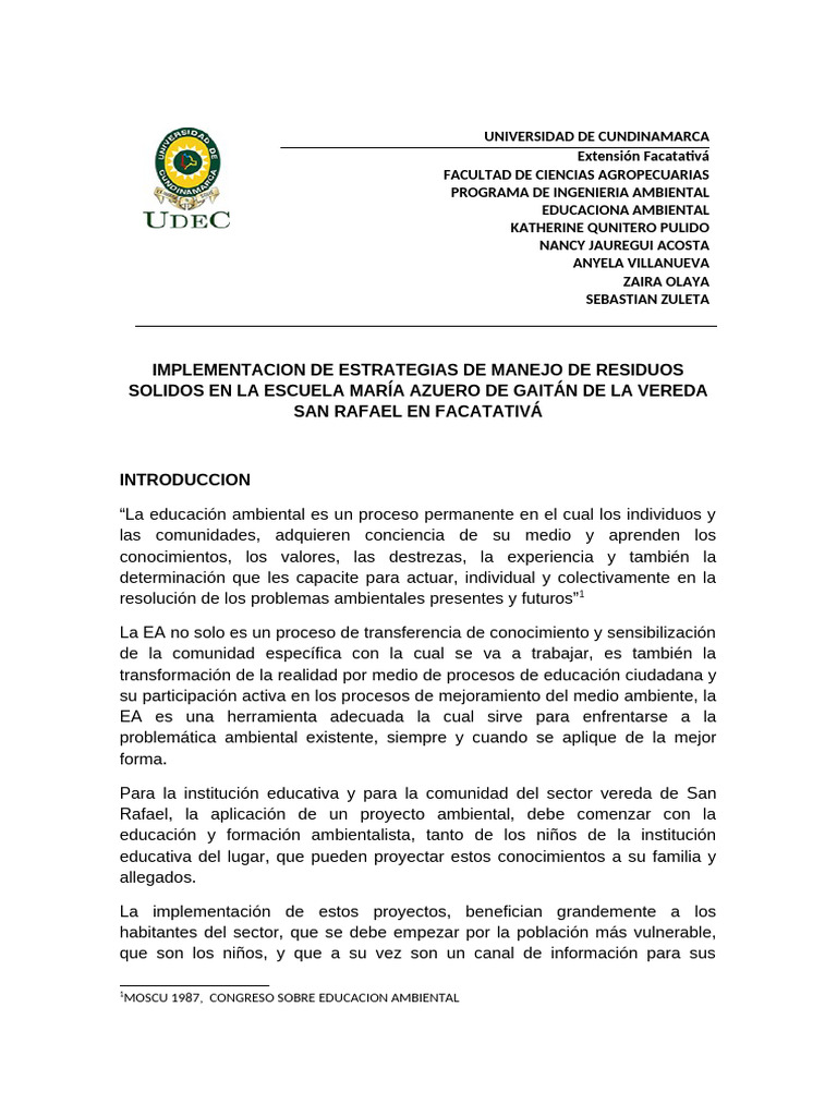 Trabajo Final de Educacion | PDF | Residuos | Vertedero