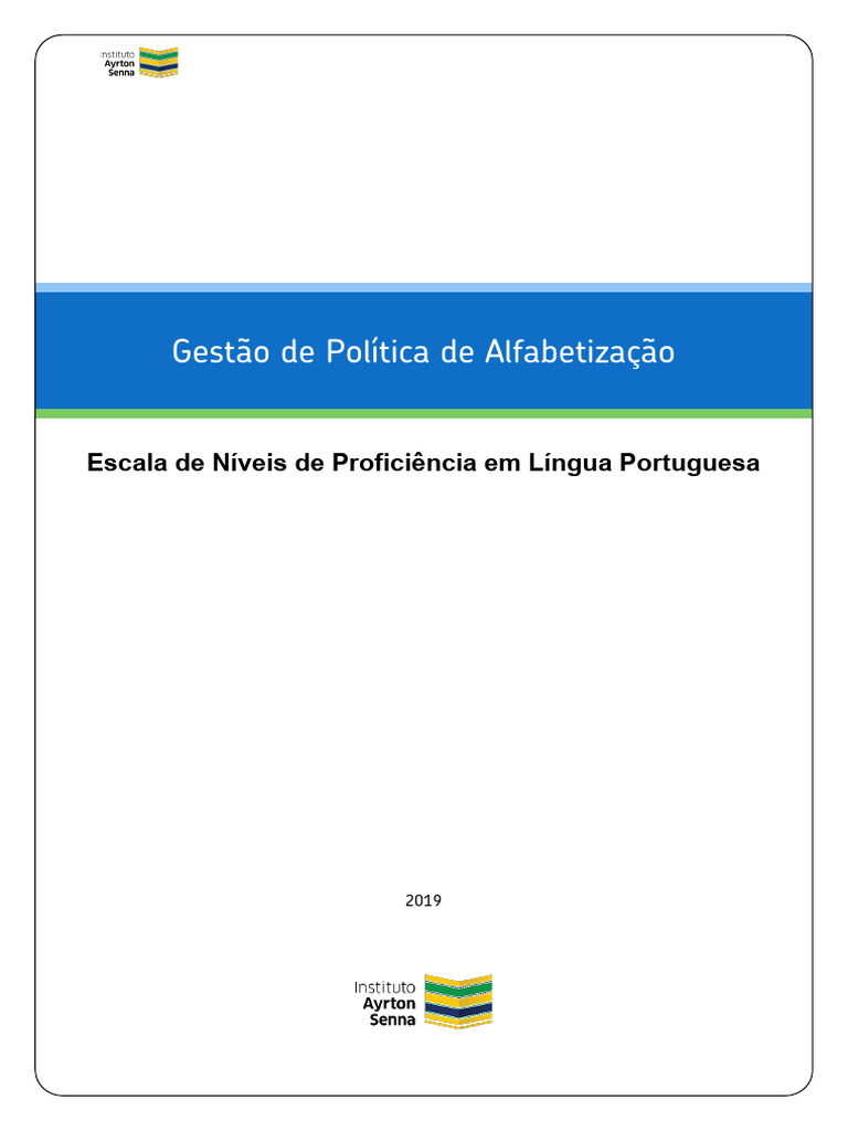 Escala de Níveis de Proficiência LP - 2019 | PDF | Escrita | Alfabeto