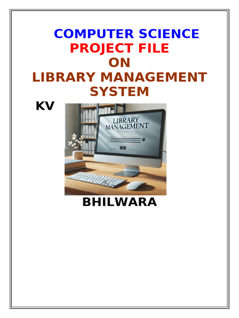 CS Investigatory Project Library Management System | PDF | Libraries | Databases