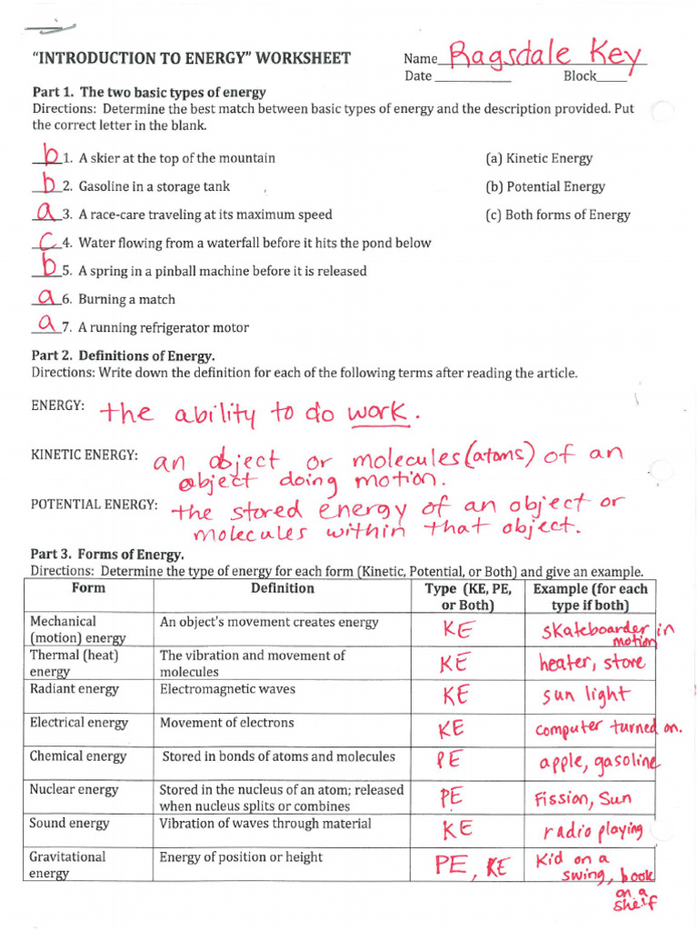 Energy Test Review Page 1 12ud3t4 | PDF