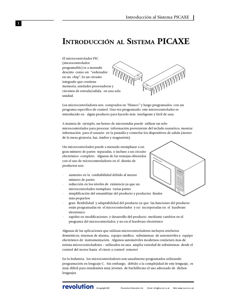 Manual PICAXE | PDF | Microcontrolador | Almacenamiento de datos de la computadora