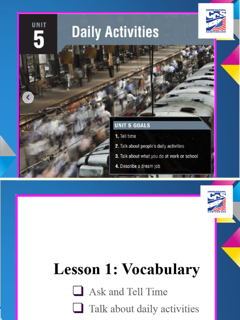 UNIT 5 DAILY ACTIVITIES | PDF | Question | Syntax