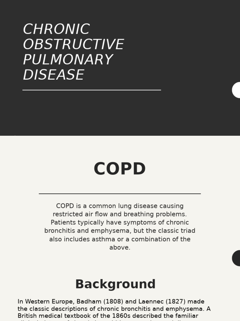 COPD: Symptoms and Management | PDF | Chronic Obstructive Pulmonary ...