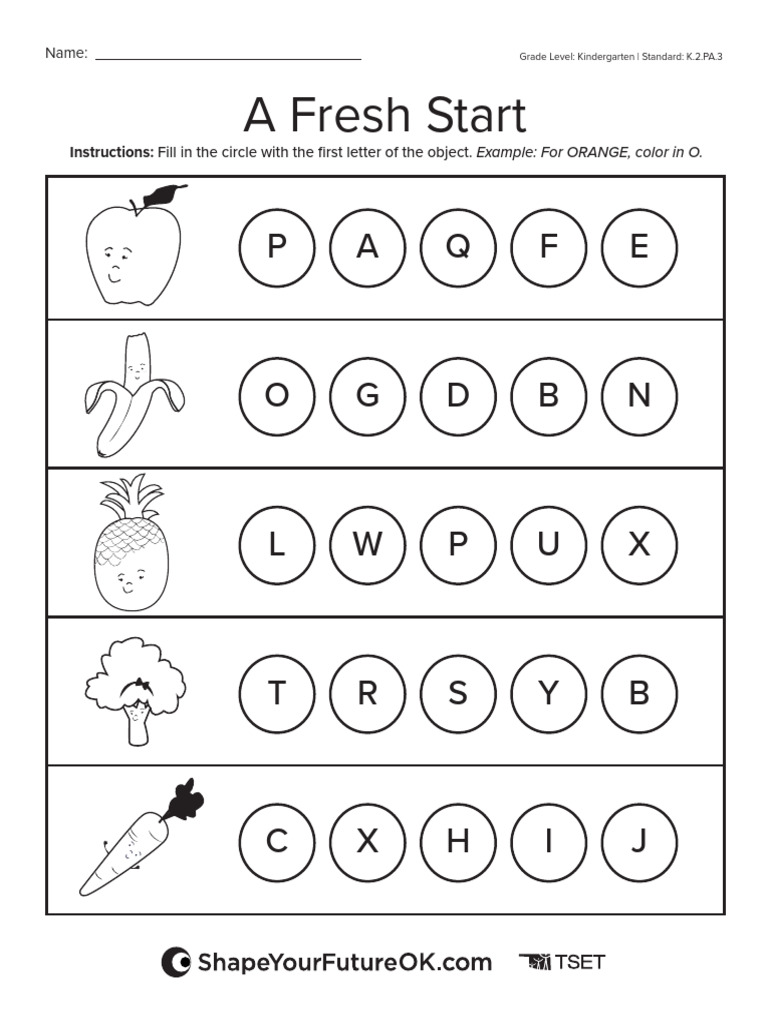 Kindergarten Letter Identification Activity | PDF
