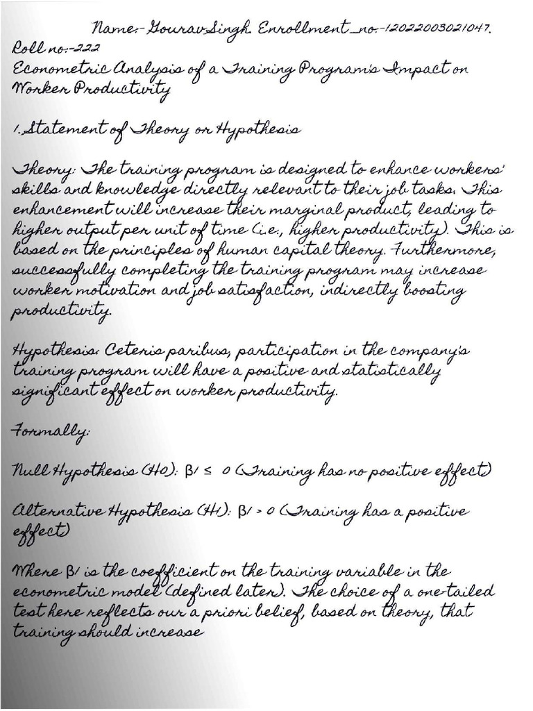 Econometrics Assignment Pdf