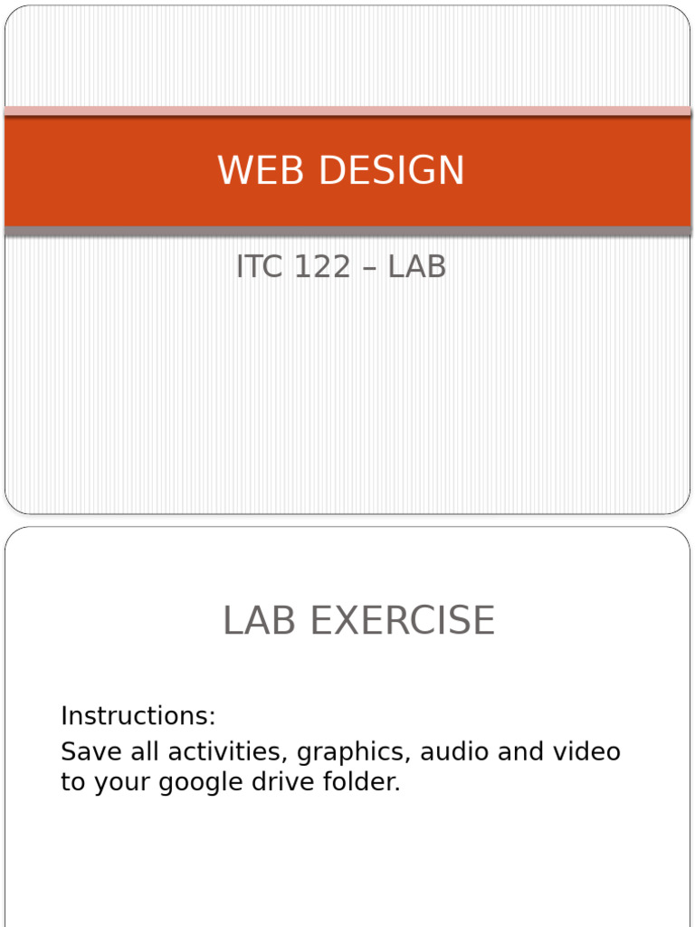 Itc122 Web Design Lesson 1 Lab Act | PDF | Html | Hyperlink
