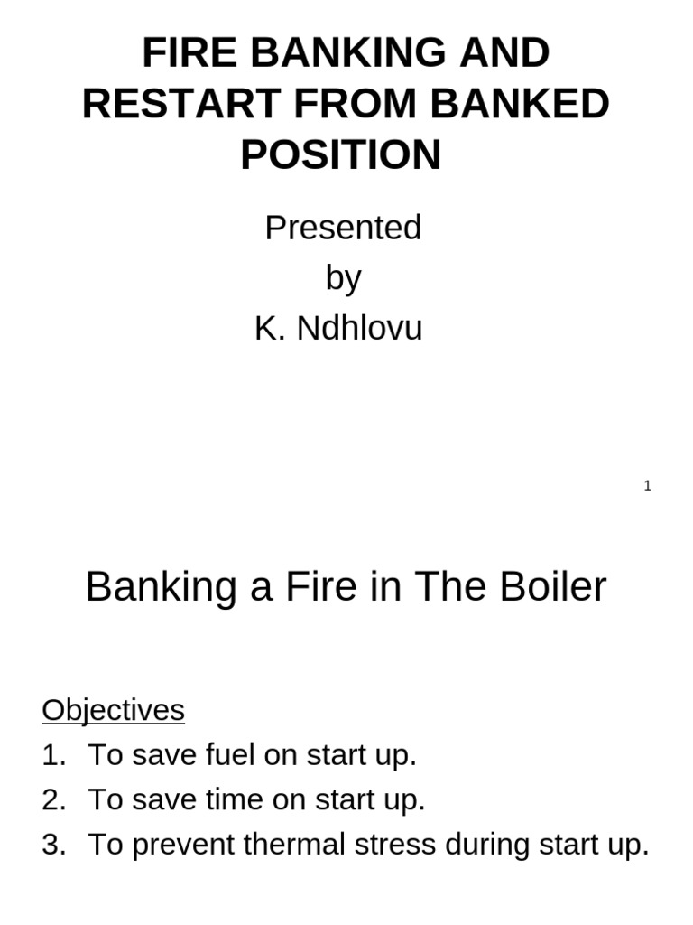 Fire Banking Procedures | PDF