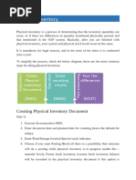 Physical Inventory | PDF | Inventory