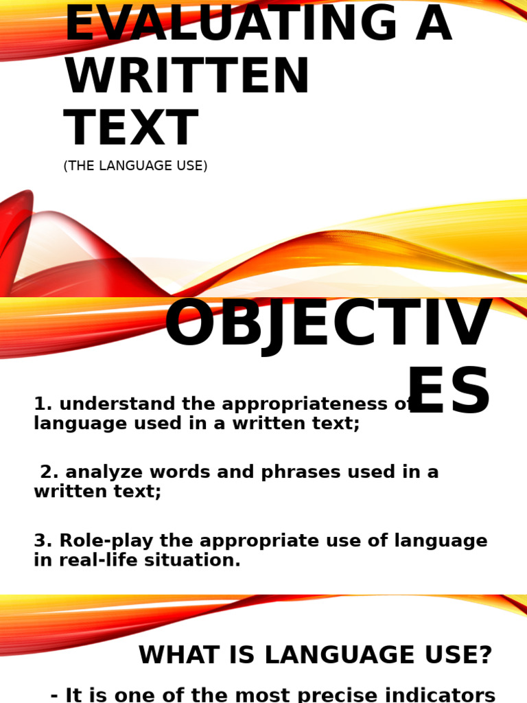 Understanding Language Use in Writing | PDF