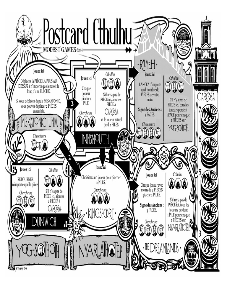 Postcard Cthulhu - Plateau - FR | PDF