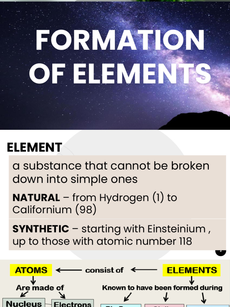 FORMATION-OF-ELEMENTS. | PDF | Neutron | Chemical Elements