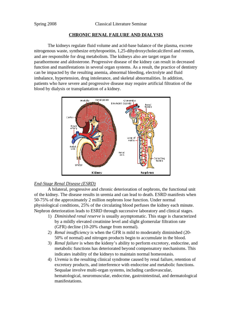 Understanding Chronic Renal Failure | PDF | Hemodialysis | Kidney