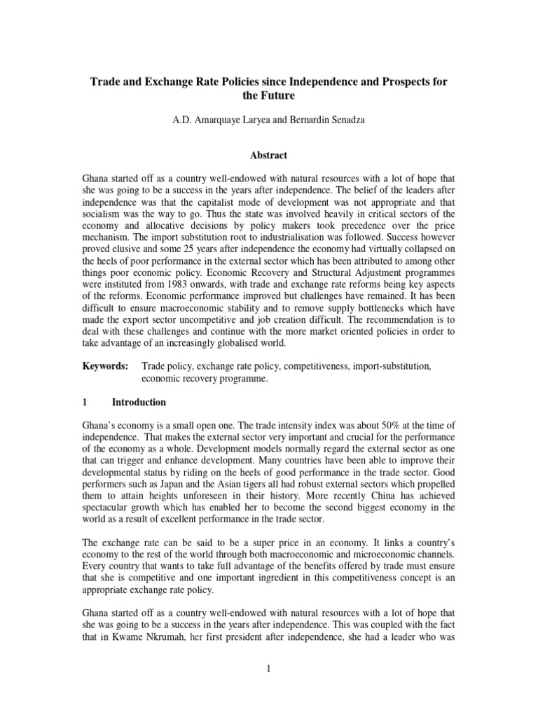 Trade and Exchange Rate Policies Since I | PDF | Exchange Rate | Exports