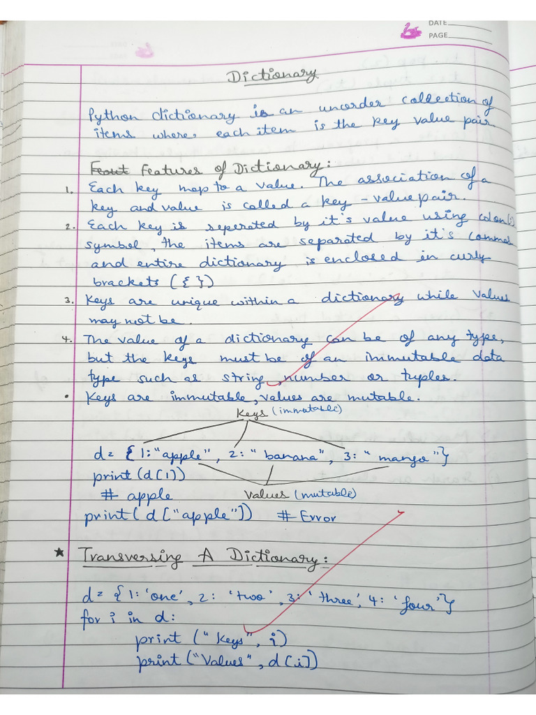 Dictionary Notes | PDF