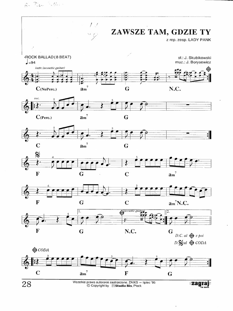 Nuty - Zawsze Tam Gdzie Ty | PDF