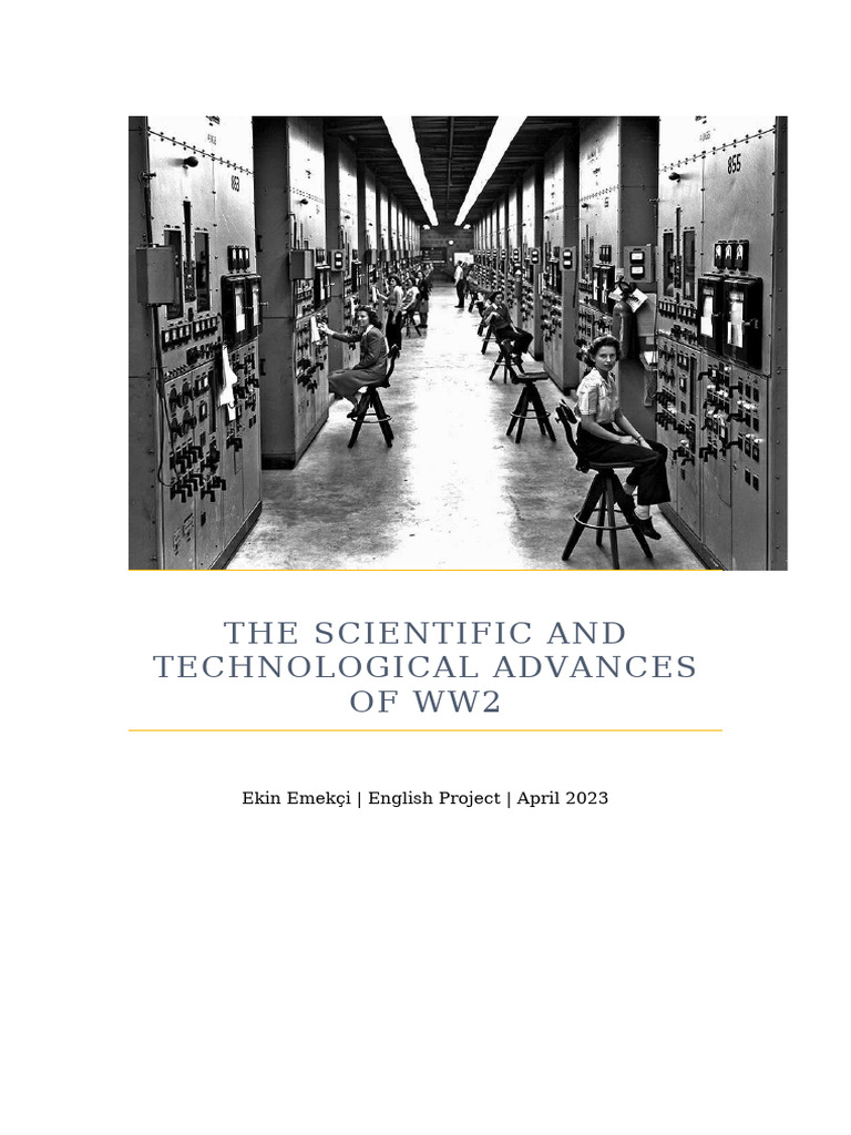 The Scıentıfıc and Technologıcal Advances of Ww2 | PDF | Warships ...