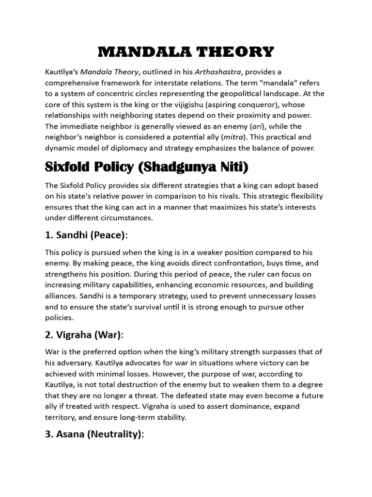 MANDALA THEORY Answer Print | PDF | Diplomacy | Negotiation