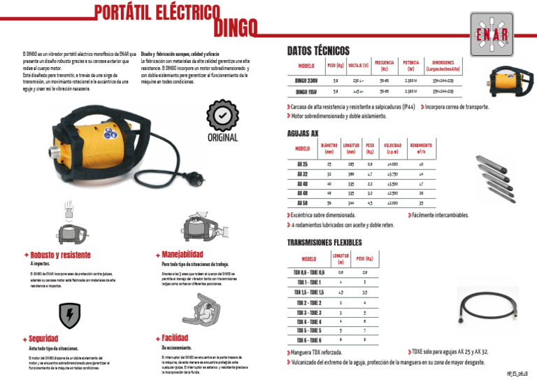 Ficha Tecnica - Dingo 2300 | PDF