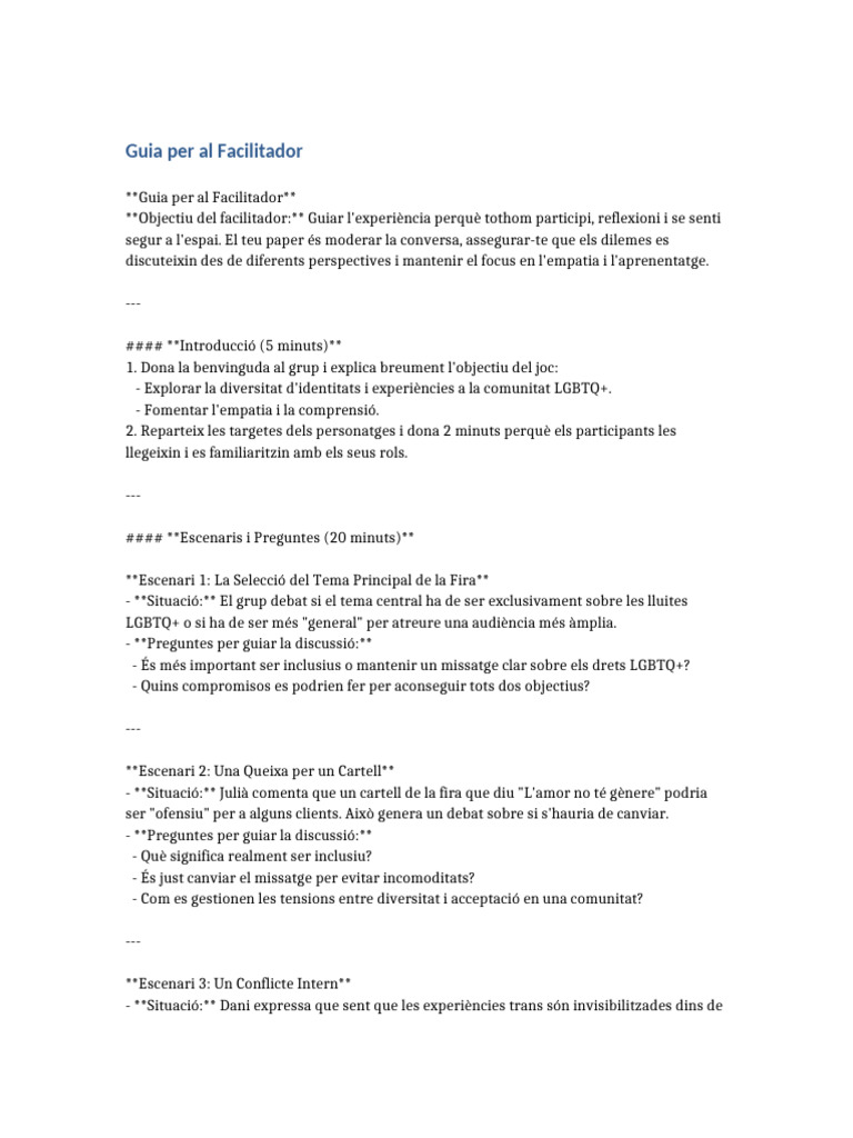 LGBTQ Facilitator Guide | PDF