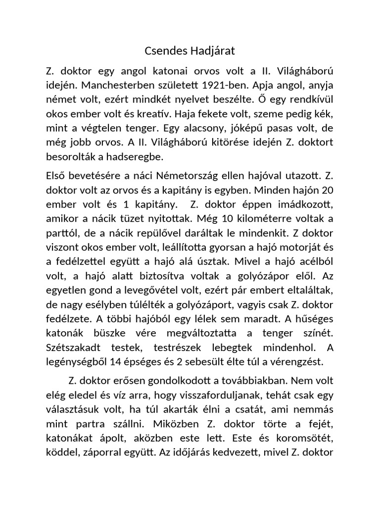 Csendes Hadjárat | PDF