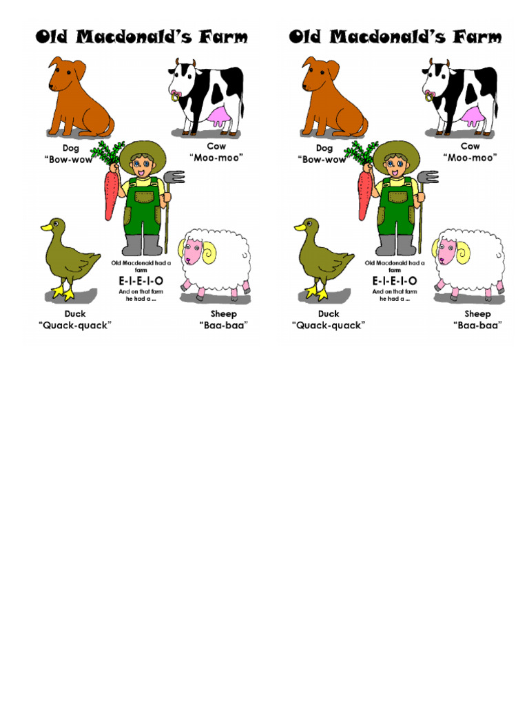 Old Macdonald Song | PDF