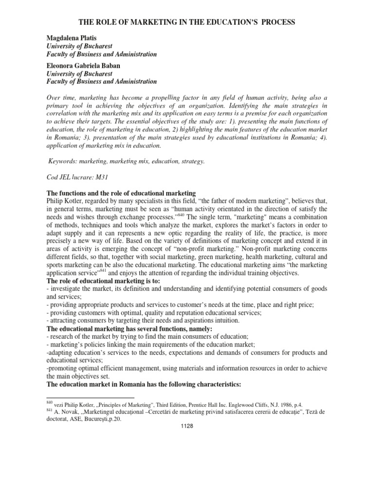 Marketing Strategies in Education | PDF | Marketing | Prices