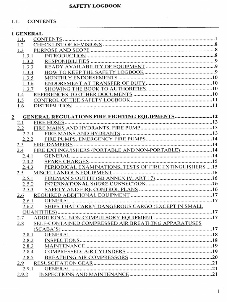 Safety LogBook | PDF