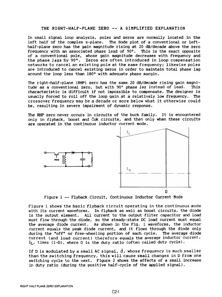 Right-Half-Plane Zero Explained | PDF | Inductor | Equalization (Audio)