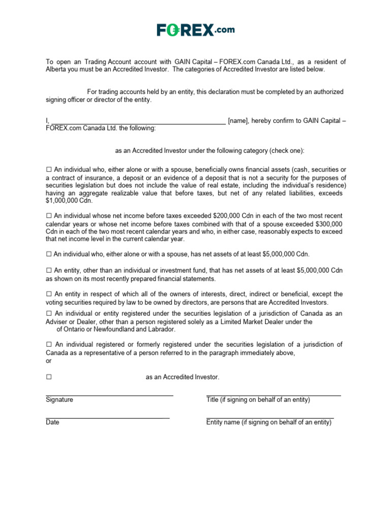 Alberta Accredited Investor Form | PDF | Securities (Finance) | Taxes