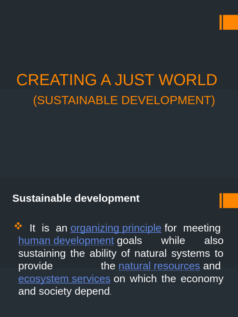 Creating A Just World | PDF | Sustainability | Sustainable Development